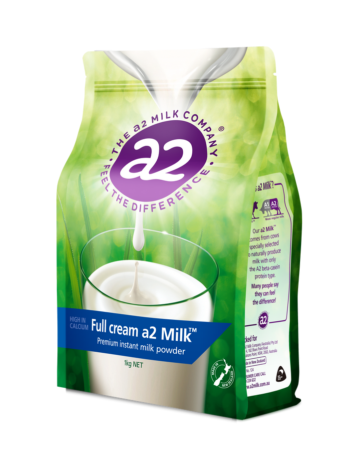 Full cream a2 Milk® Premium instant milk powder 1kg – a2 Store®