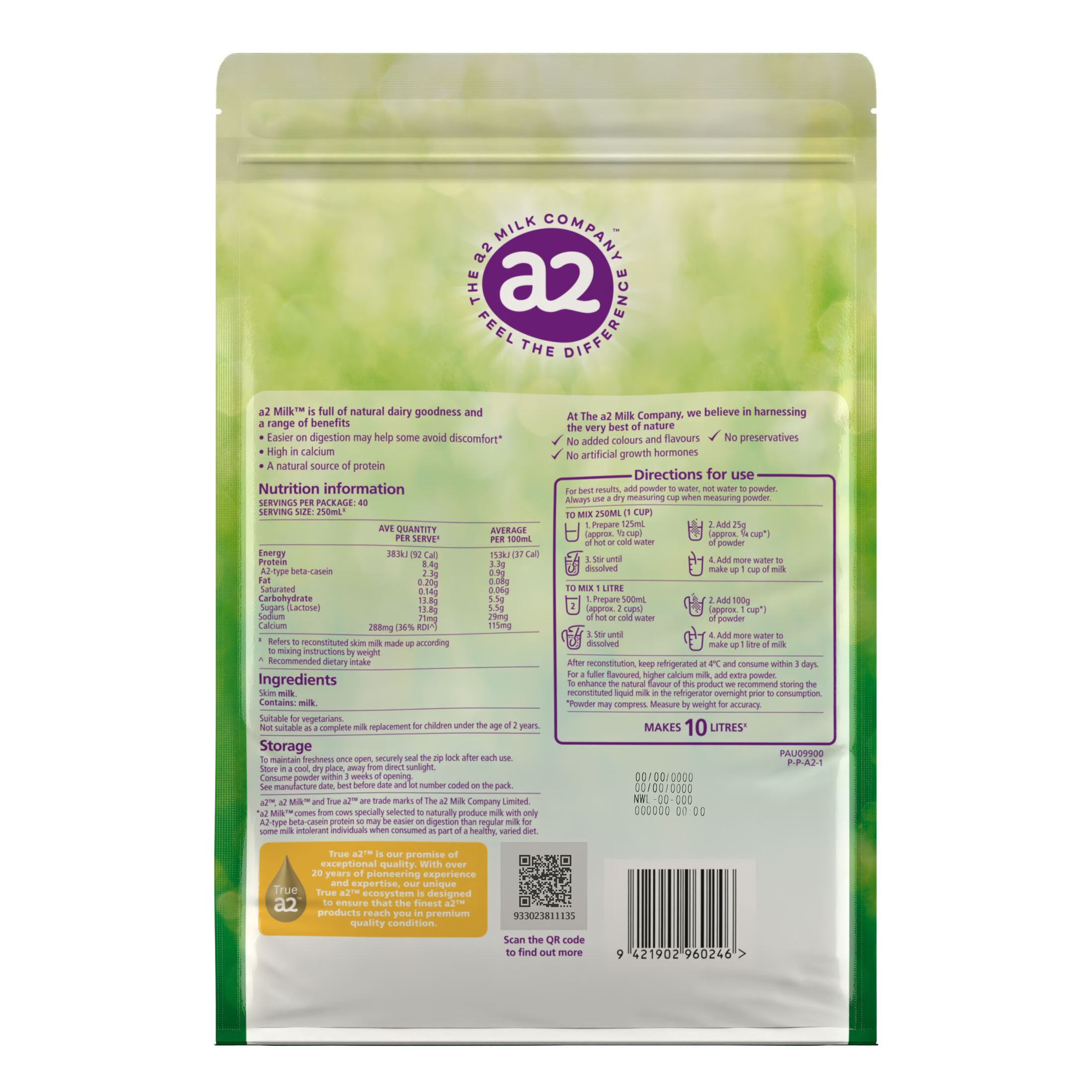 Skim a2 Milk® Premium instant milk powder 1kg – a2 Store®