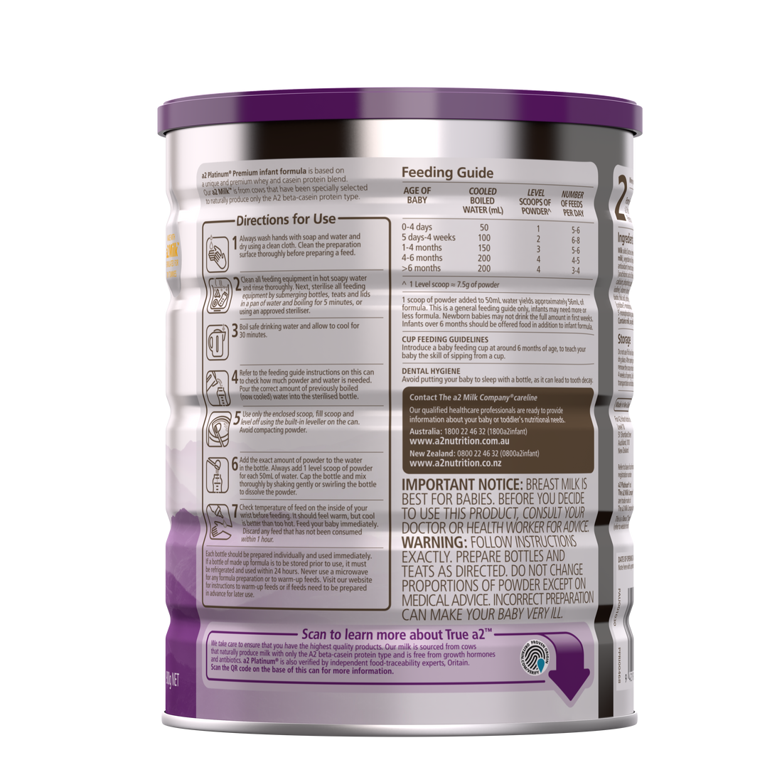 a2 Platinum® Premium infant formula – a2 Store®